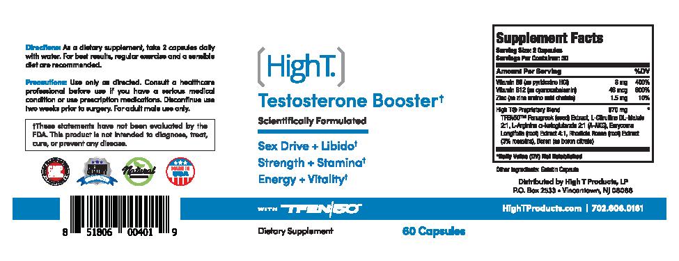[High T] The "Original" Testosterone Booster 60ct – High T Products, LP